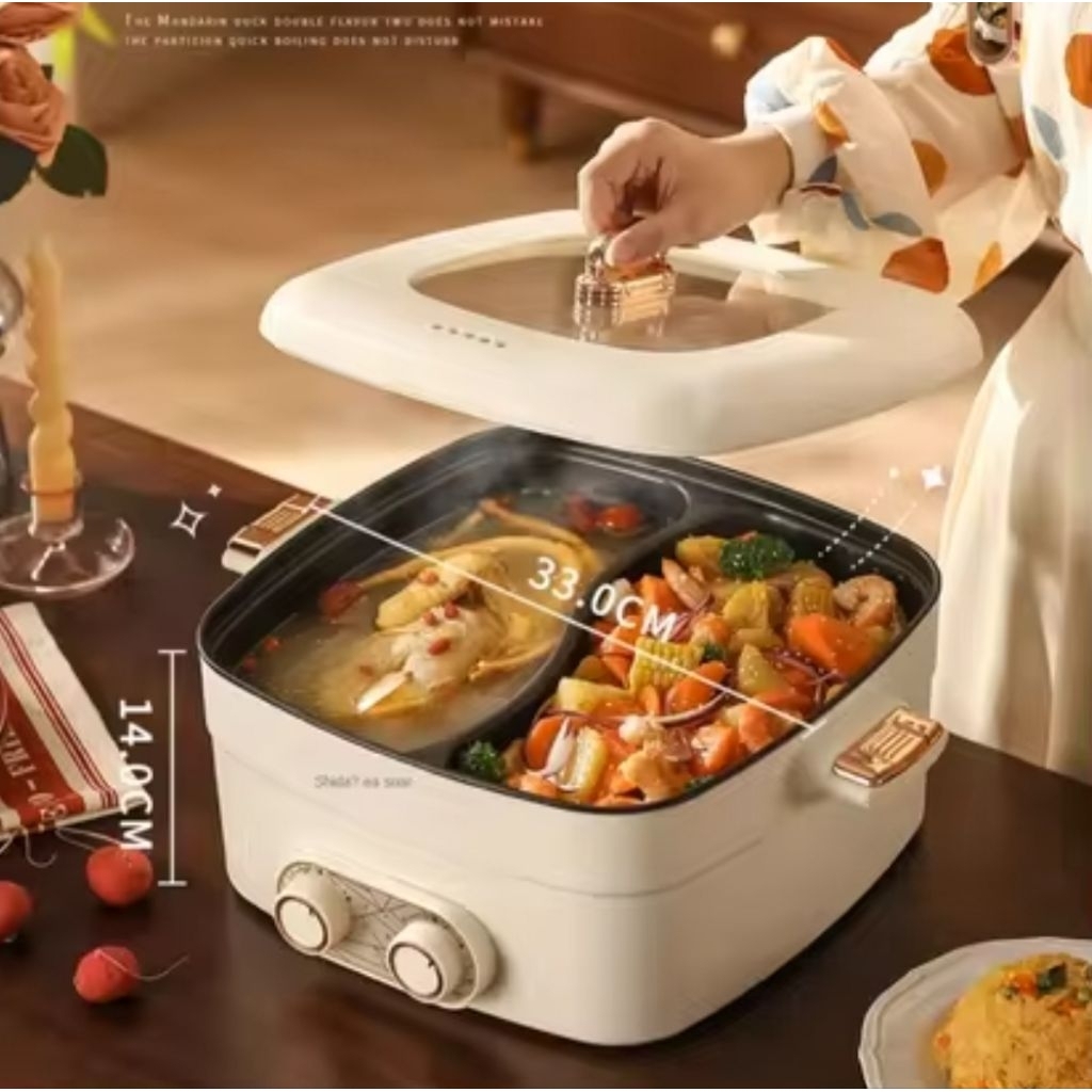 8L YuanYang Hot Pot MultiFunction Pot Royalstar Multi-Cooker Hotpot ...