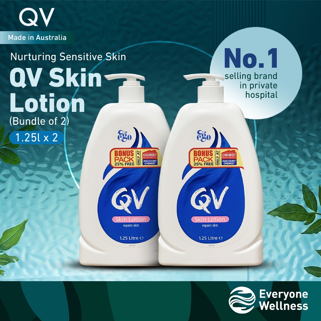 [Bundle of 2] QV Skin Lotion, Non-greasy lotion for dry skin, 1.25 ...