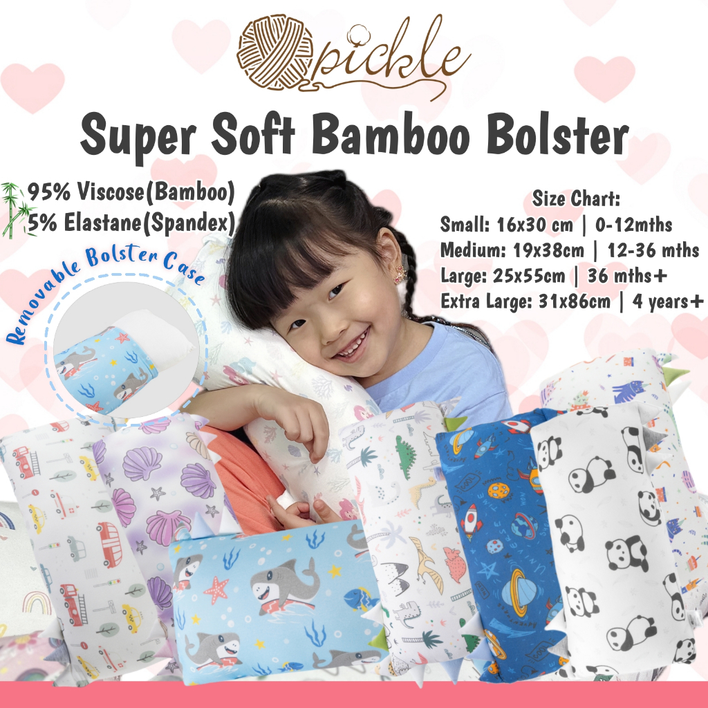 Baby Bamboo Bolster/Pillow for better Sleeping Child First Pillow Hug ...