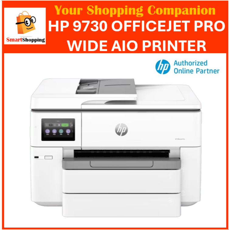 HP OfficeJet Pro 9730 Wide Format All-in-One Printer Multi-function Print Scan Copy Auto-duplex ...