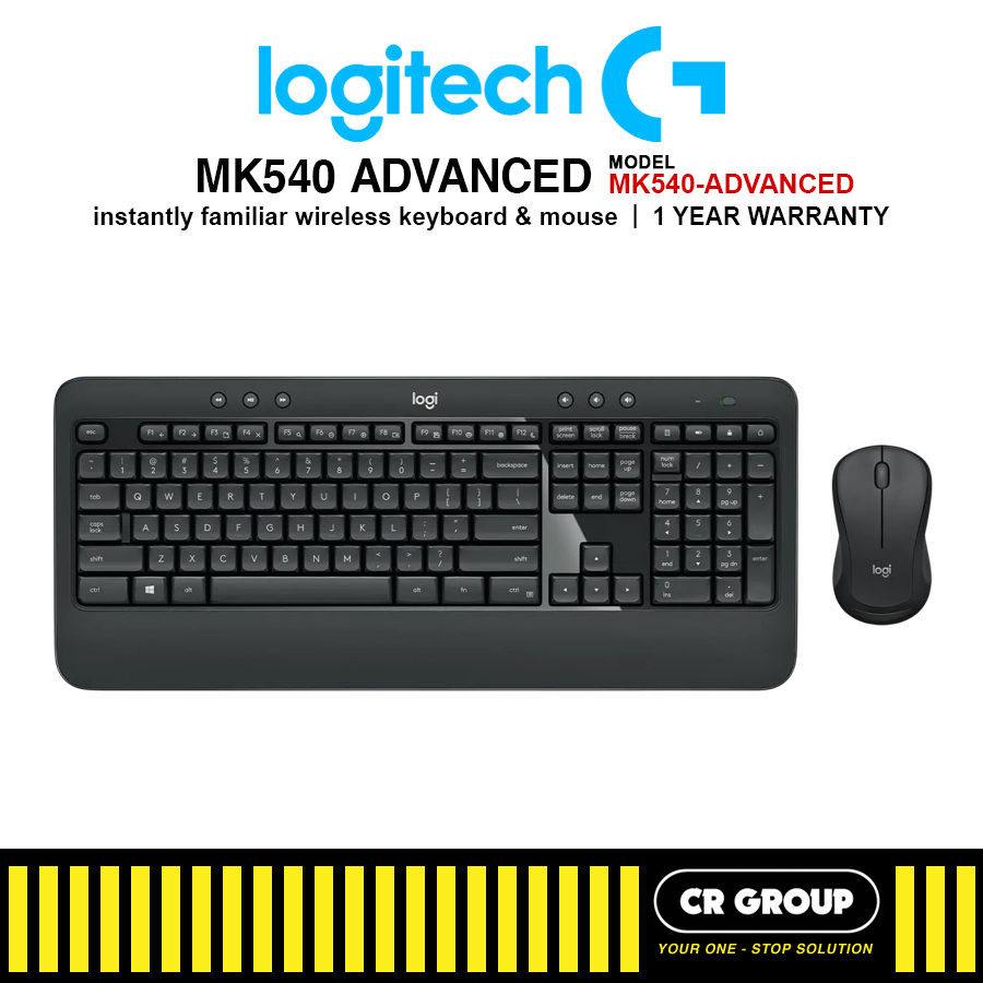 Logitech MK540 Advanced Wireless Keyboard and Mouse Combo (1Yr Warranty ...