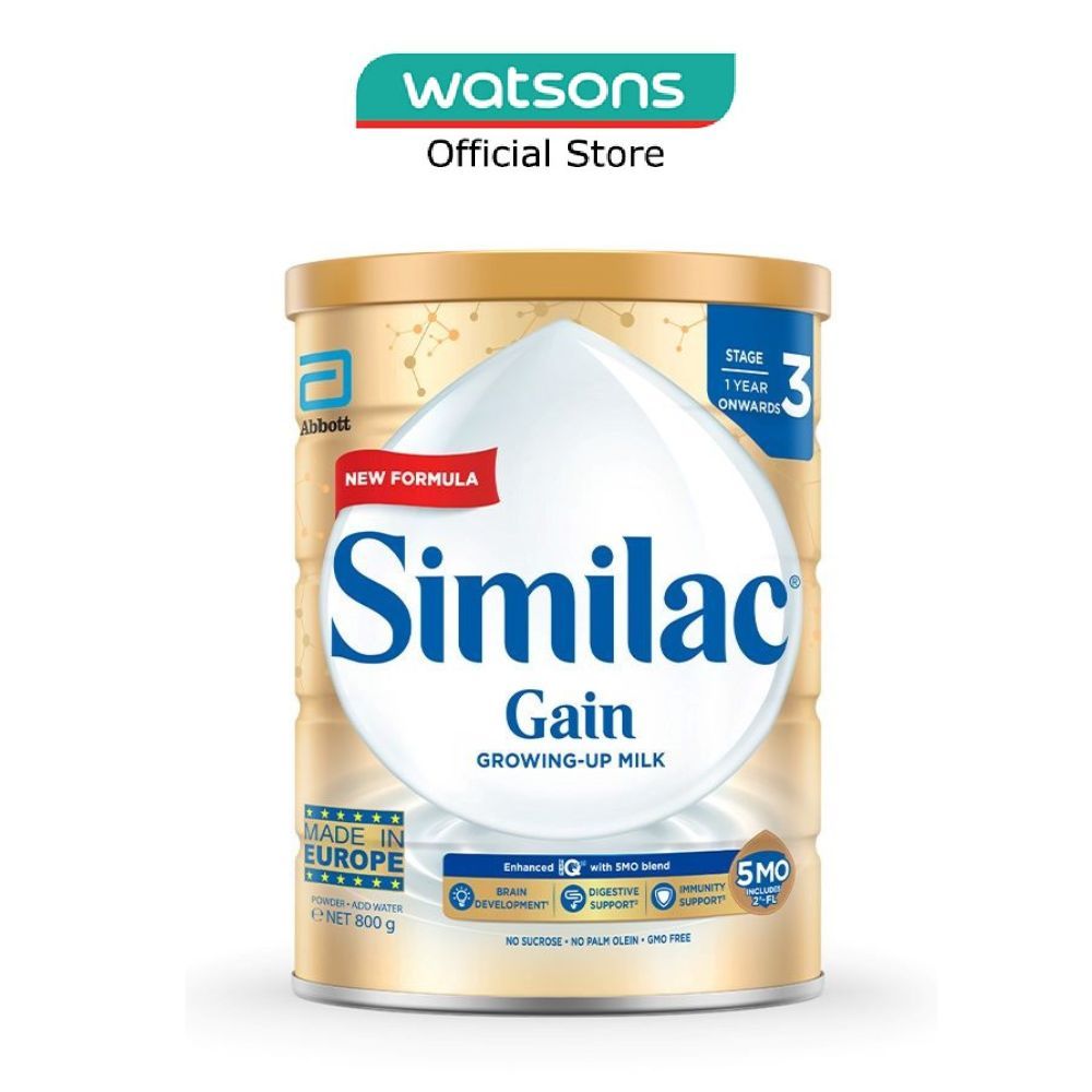 SIMILAC Gain 5Mo Stage 3 Growing Up Baby Milk Powder Formula (1 Year ...
