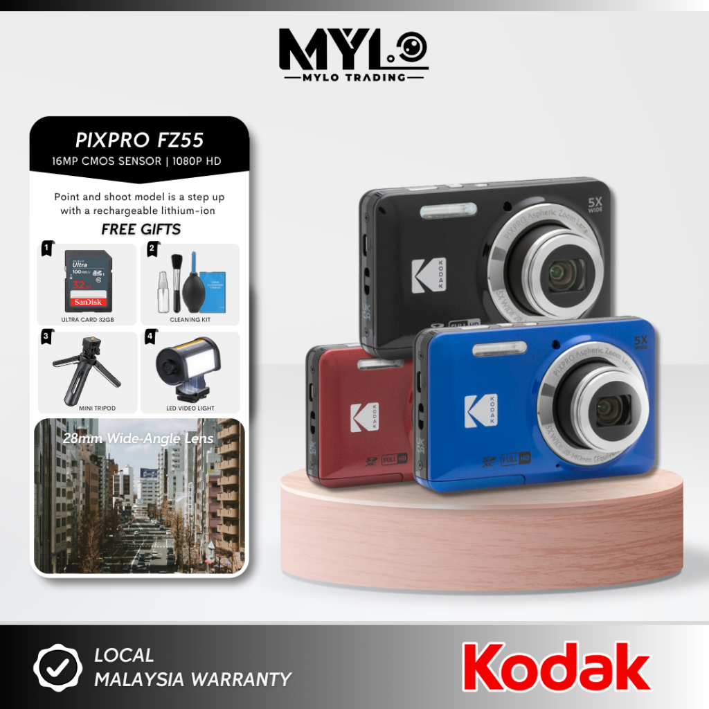 (READY STOCK) - Kodak PIXPRO FZ55 Friendly Zoom Digital Camera | 16MP 1 ...