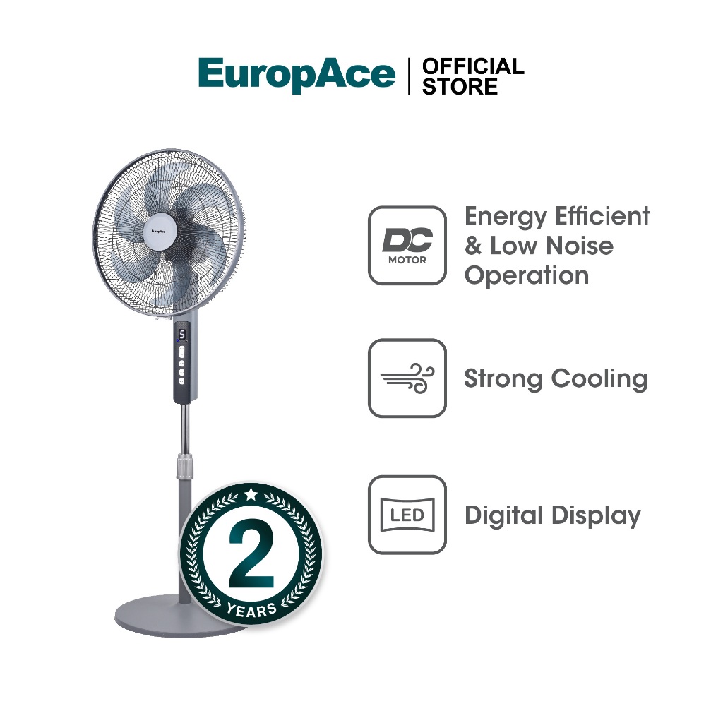 16" Deluxe DC Stand Fan with Remote Control | ESF8166EDCR | Energy ...