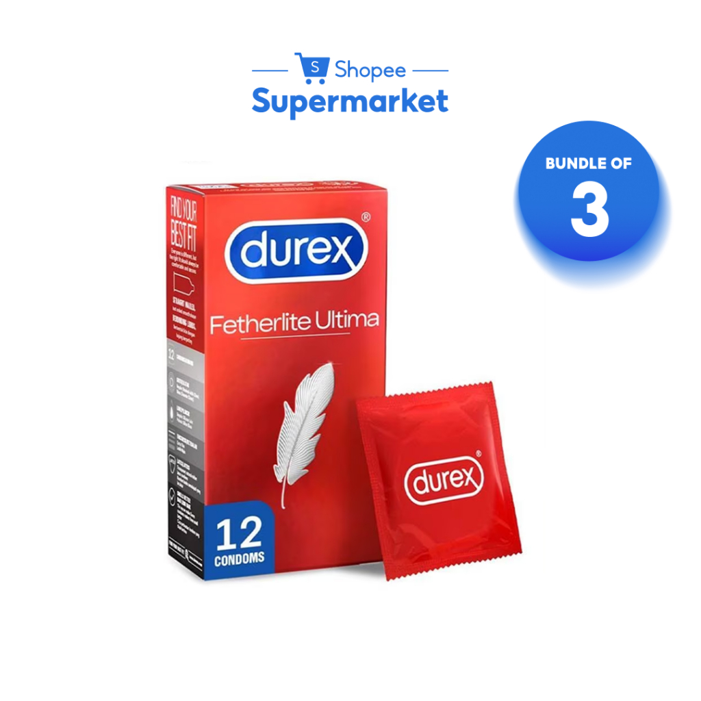 [Bundle of 3] Durex Fetherlite Ultima Condoms (12's) | Shopee Singapore