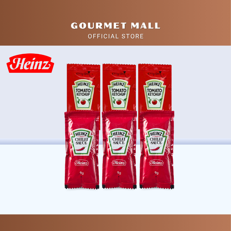 Heinz Chili Sauce Tomato Ketchup Sauce Sos Cili Tomato Paket - 9g x (50 ...