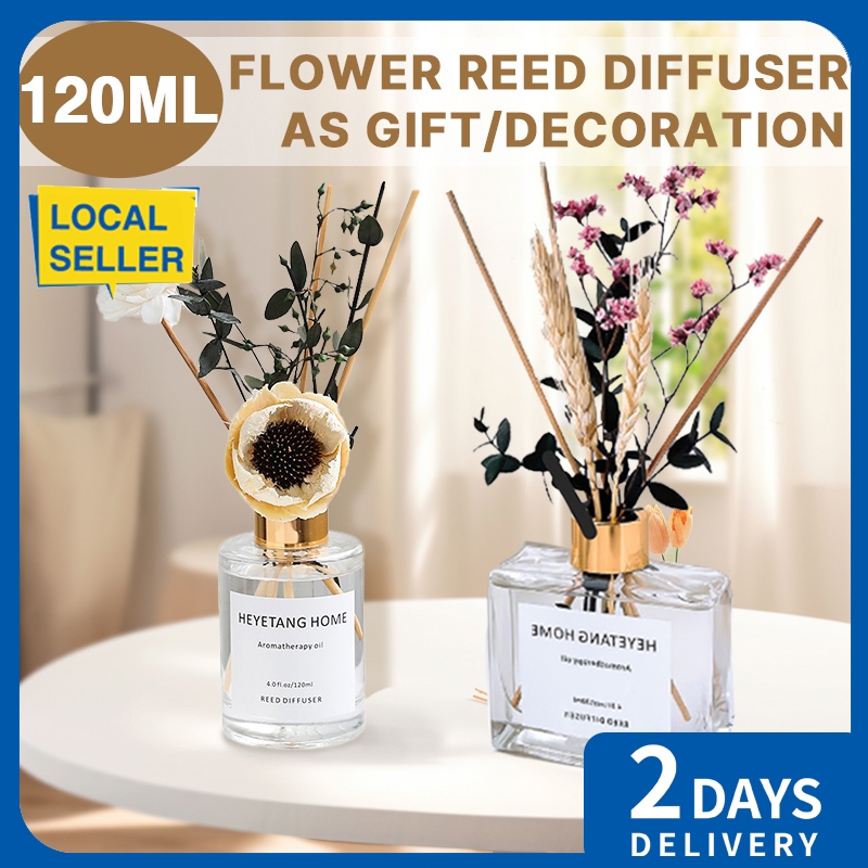 [SG] Fragrance Reed Diffuser Flower, 100ML Aroma Diffuser Set with ...