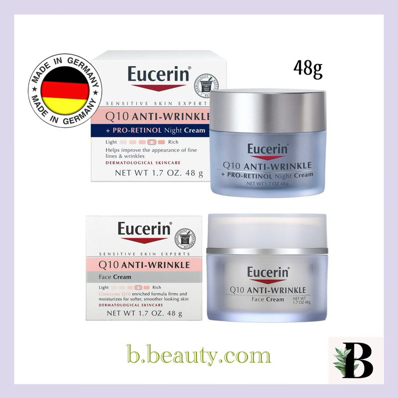 Eucerin Q10 Anti Wrinkles Face Cream 48g Pro-retinol Night Cream Facial ...