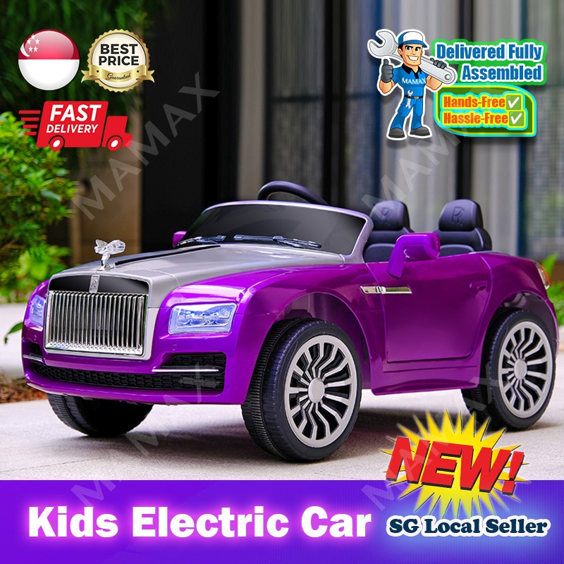 【SG Ready Stock】Kids Electric Car Rolls Royce Ride On Toy Car with ...