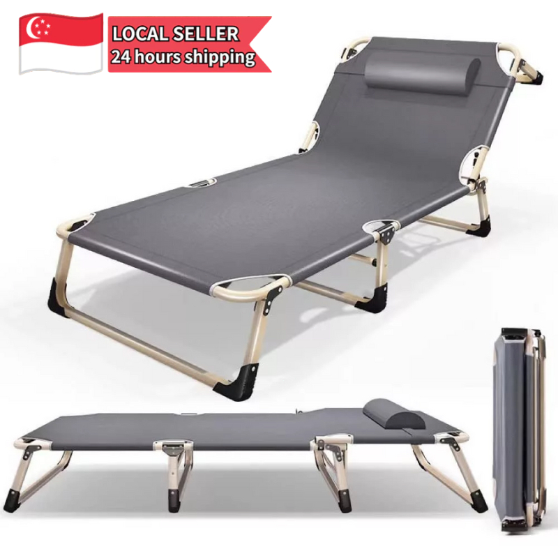 Portable Folding Bed for Single Use Office Nap Chair Bed Simple ...