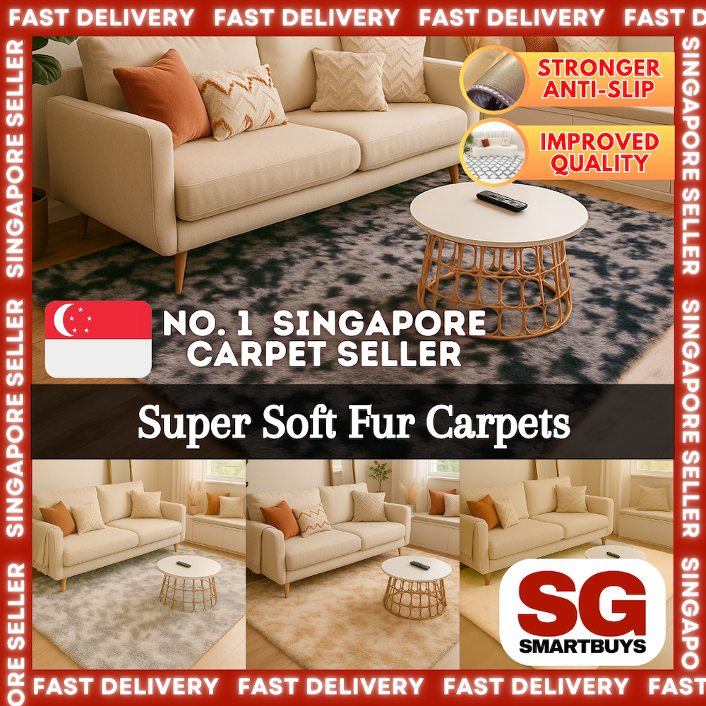 𝗥𝗔𝗬𝗔 𝗦𝗔𝗟𝗘 🎉 | 🇸🇬 🔥 NON SHED FLUFFY SUPER SOFT FUR CARPET RUG 🔥 NORDIC ...