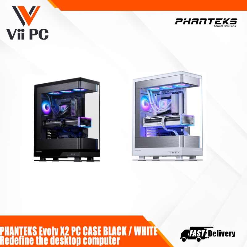 PHANTEKS Evolv X2 PC CASE BLACK / WHITE Redefine the desktop computer ...
