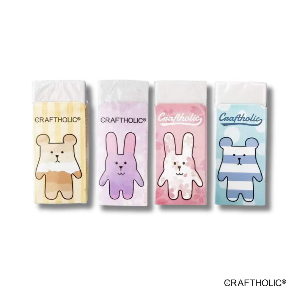 Craftholic Eraser (Set of Four) | Shopee Singapore