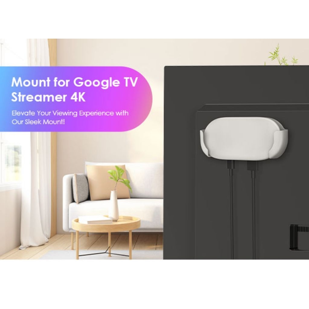 Google TV Streamer 4K 2024 Mount Bracket Holder Accessories with Dual ...