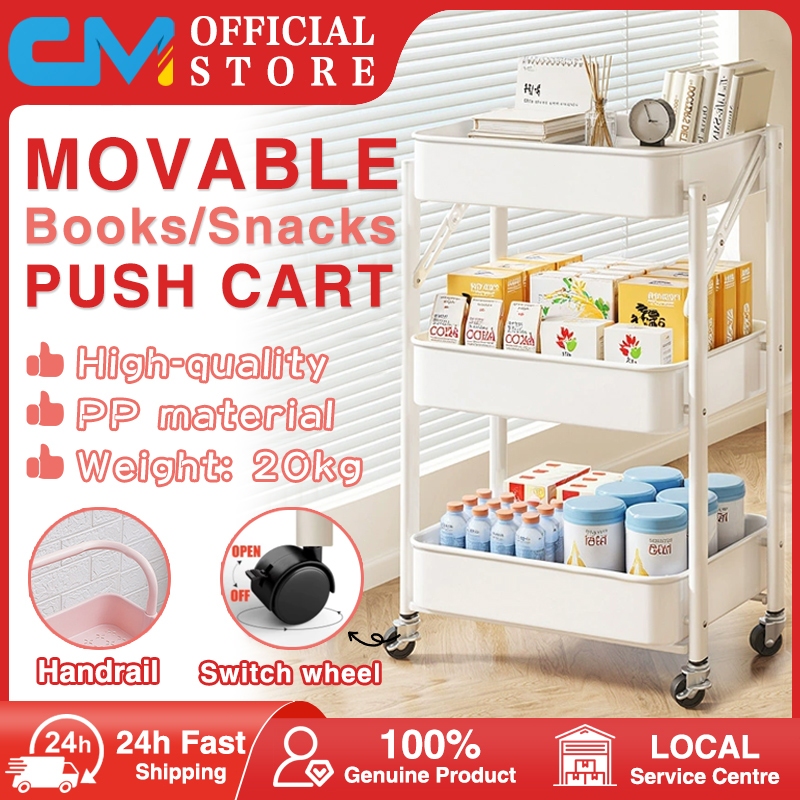 [SG Stock] 3 tier trolley 2 tier kitchen trolley with wheel /storage ...