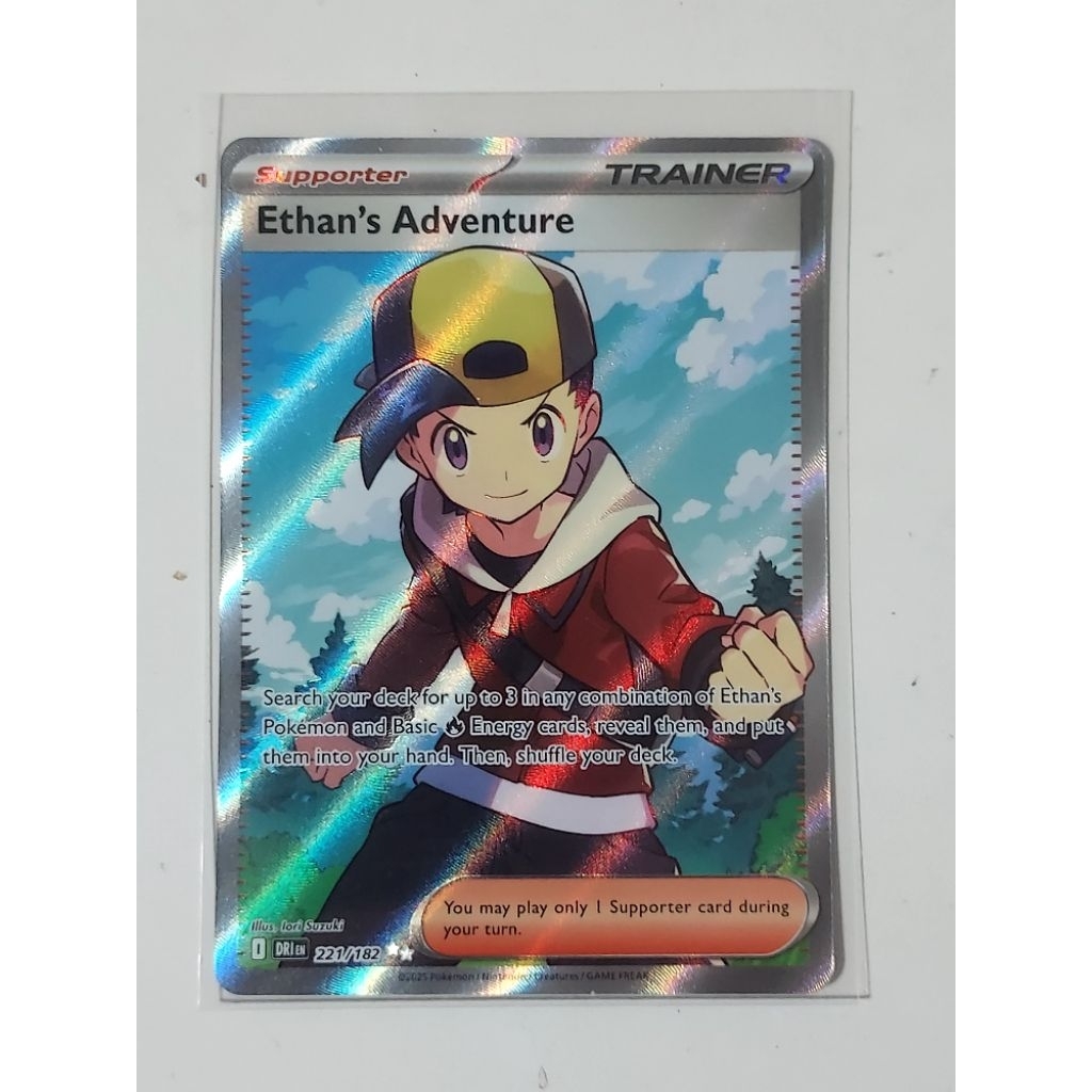Pokemon ethan adventure full art trainer supporter destined rivals card ...