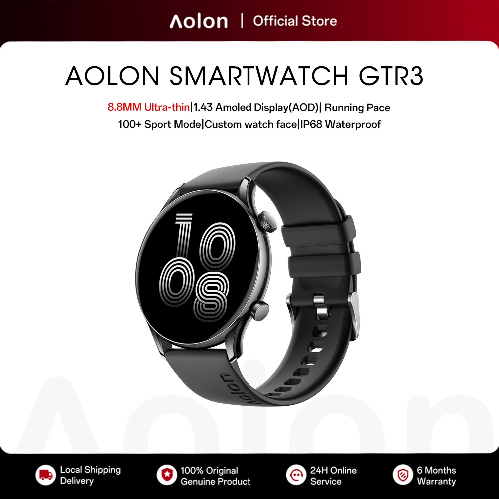 Aolon 2025 New GTR 3 Smartwatch Amoled AOD UltraThin 8.8mm Bluetooth ...