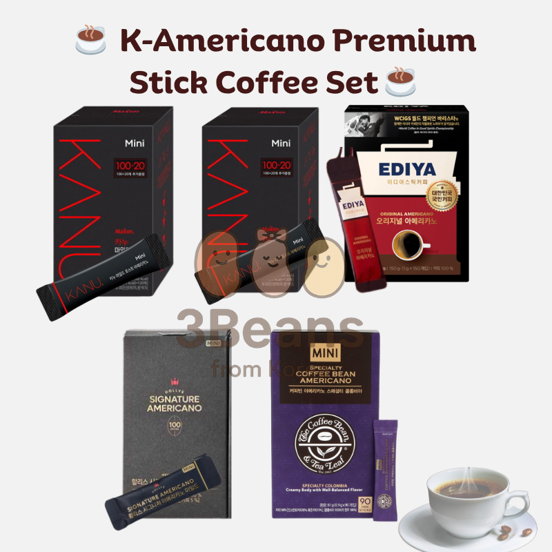 K- Americano 5-in-1 Stick Set | Korean Café Americano Variety Pack ...