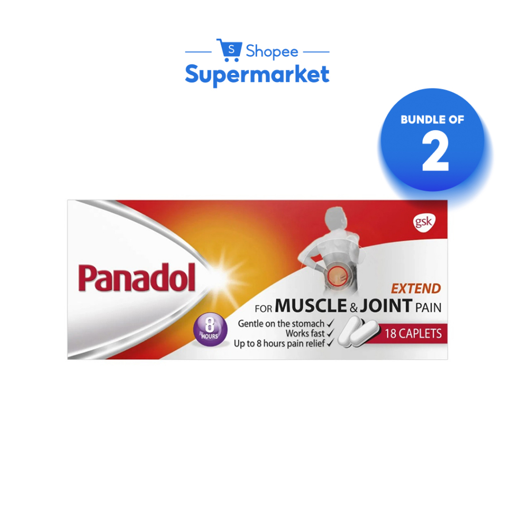 [Bundle of 2] Panadol Extend For Muscle and Joint Pain Relief (18 ...