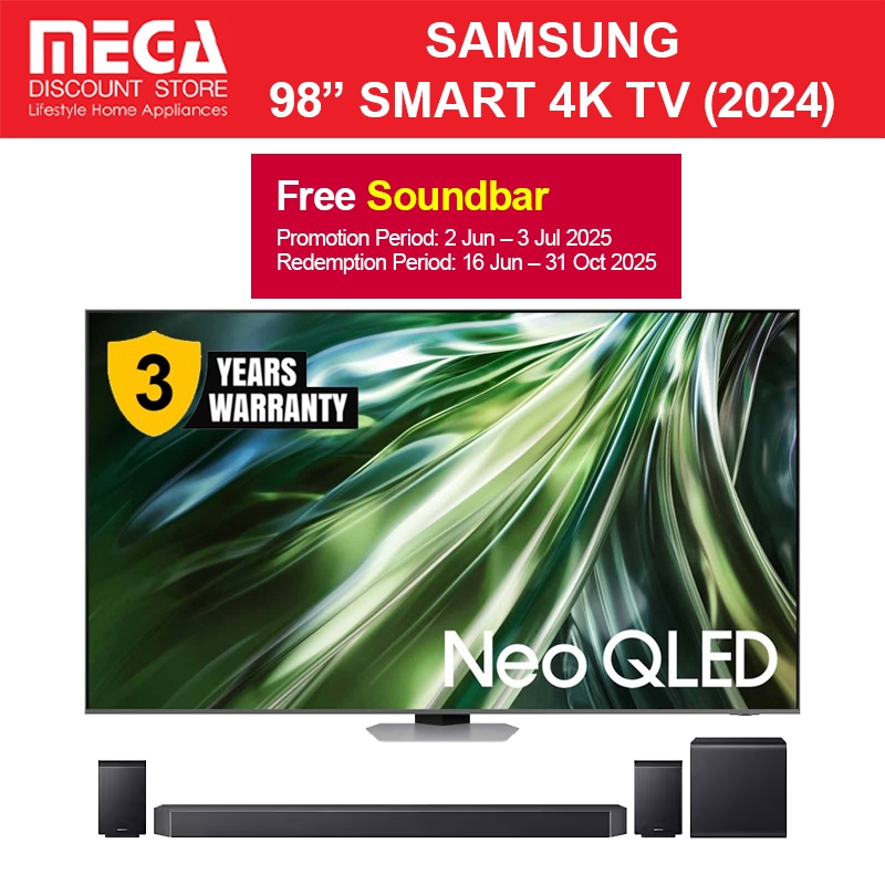 SAMSUNG QA98QN90DAKXXS 98" NEO QLED 4K QN90D SMART TV / Free TV ...