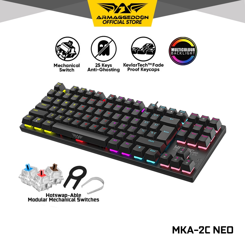 Armaggeddon MKA 2C NEO 87 Keys Hotswap Mechanical Gaming Keyboard | 12 ...