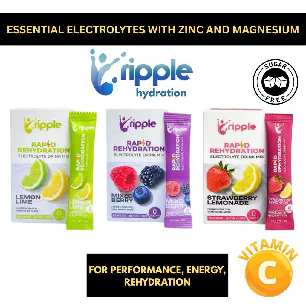 Ripple Hydration™ Sugar-Free Electrolyte Powder | Keto+Fasting | Mg+Zn ...