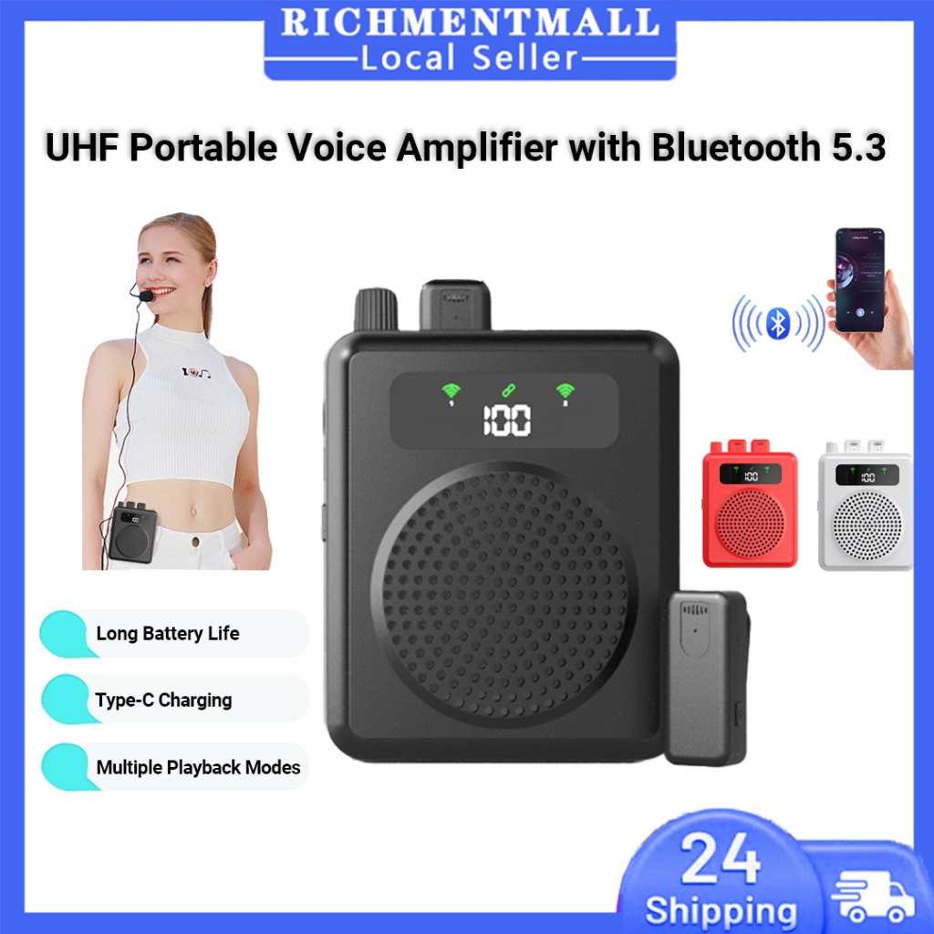 SG STOCK🔥】Mini Wireless Megaphone Speaker With Lavalier Microphone ...