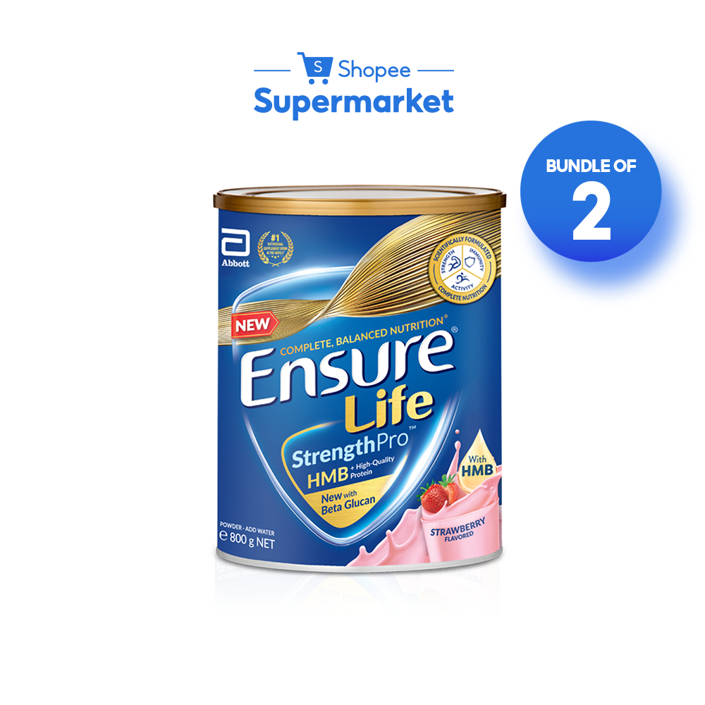 [Bundle of 2] Ensure® Life StrengthPro TM Strawberry 800g | Shopee ...