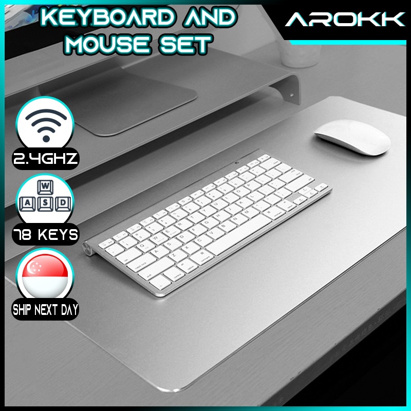 SG丨2.4GHz Wireless Keyboard And Mouse Combo Set Portable 78 Keys Laptop ...