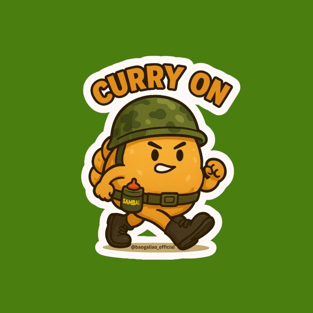 Stickers- Curry Puff Soldier (Waterproof) | Shopee Singapore