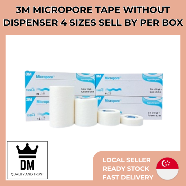 【SG Ready Stock】3M Micropore Tape Without Dispenser 4 Sizes Sell By Per ...
