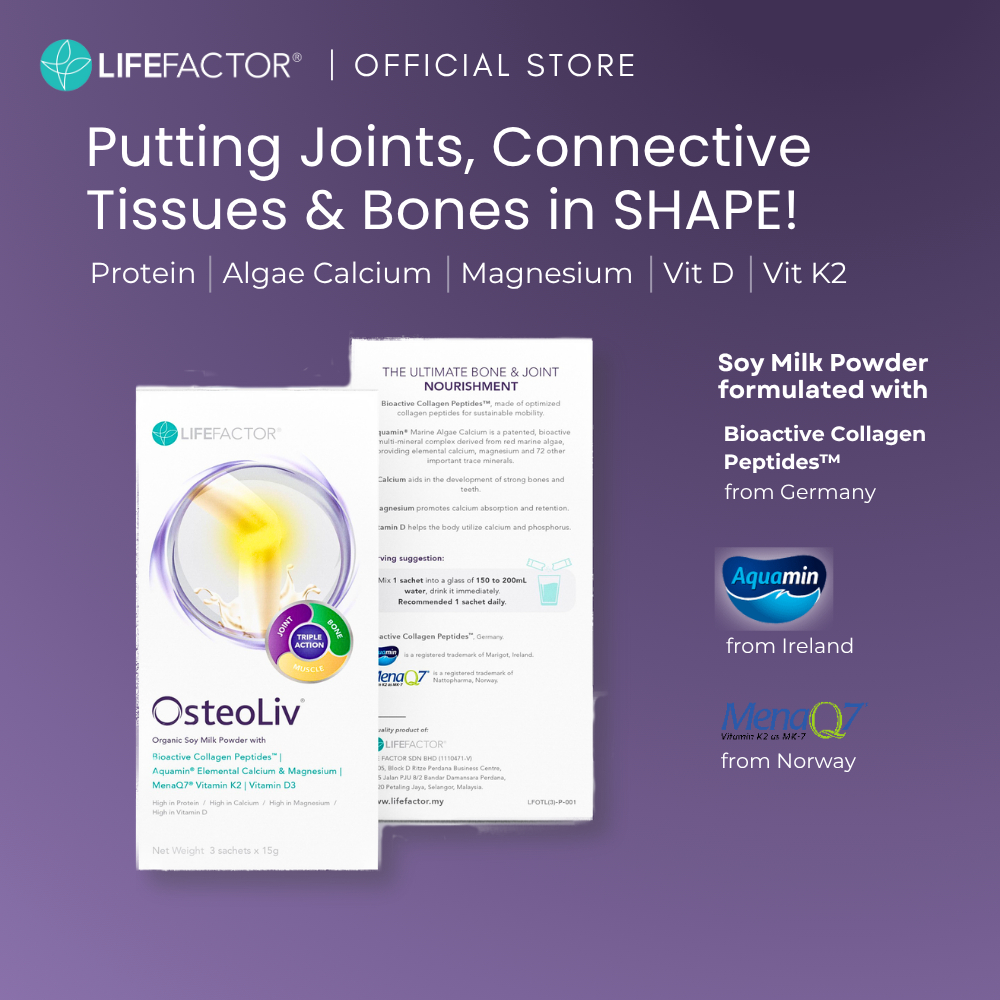 LIFE FACTOR Osteoliv (3 sachets) Protection for your Bone, Joint ...