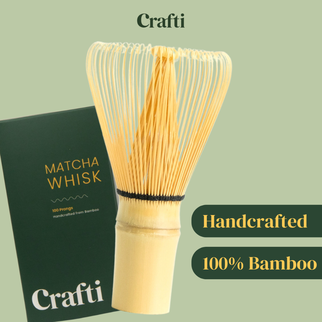 Crafti Matcha Whisk (100-prong) And Whisk Holder Bundle | Shopee Singapore