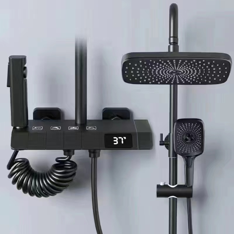 shower High end spot with Storage Shelf Bathroom Mixer Shower Head ...