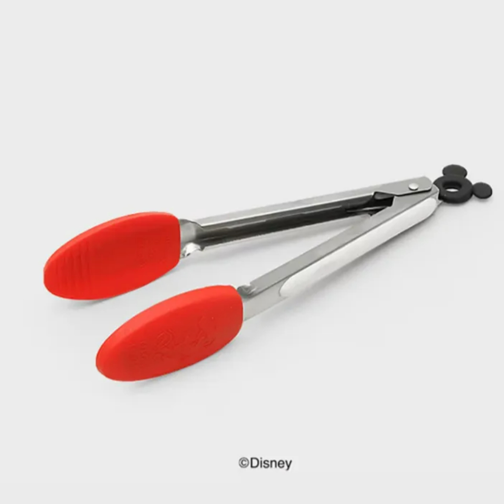 DAISO Mickey Hold-Type Salad Tongs Mickey Mouse Lock Silicone ...