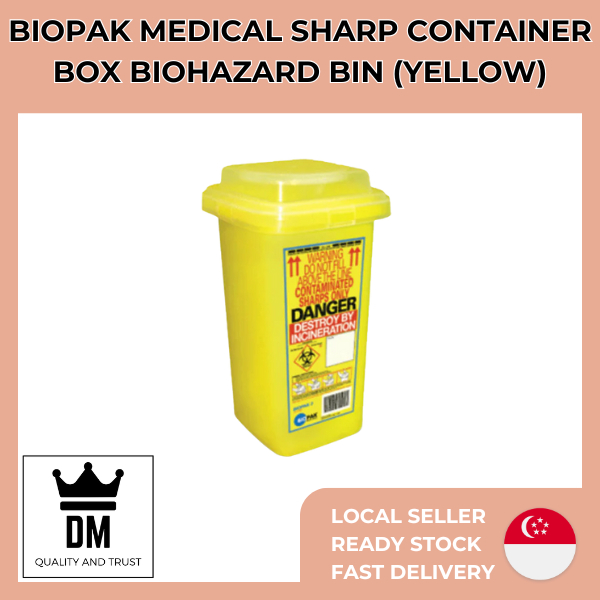 【SG Ready Stock】Biopak Medical Sharp Container Box Biohazard Bin ...