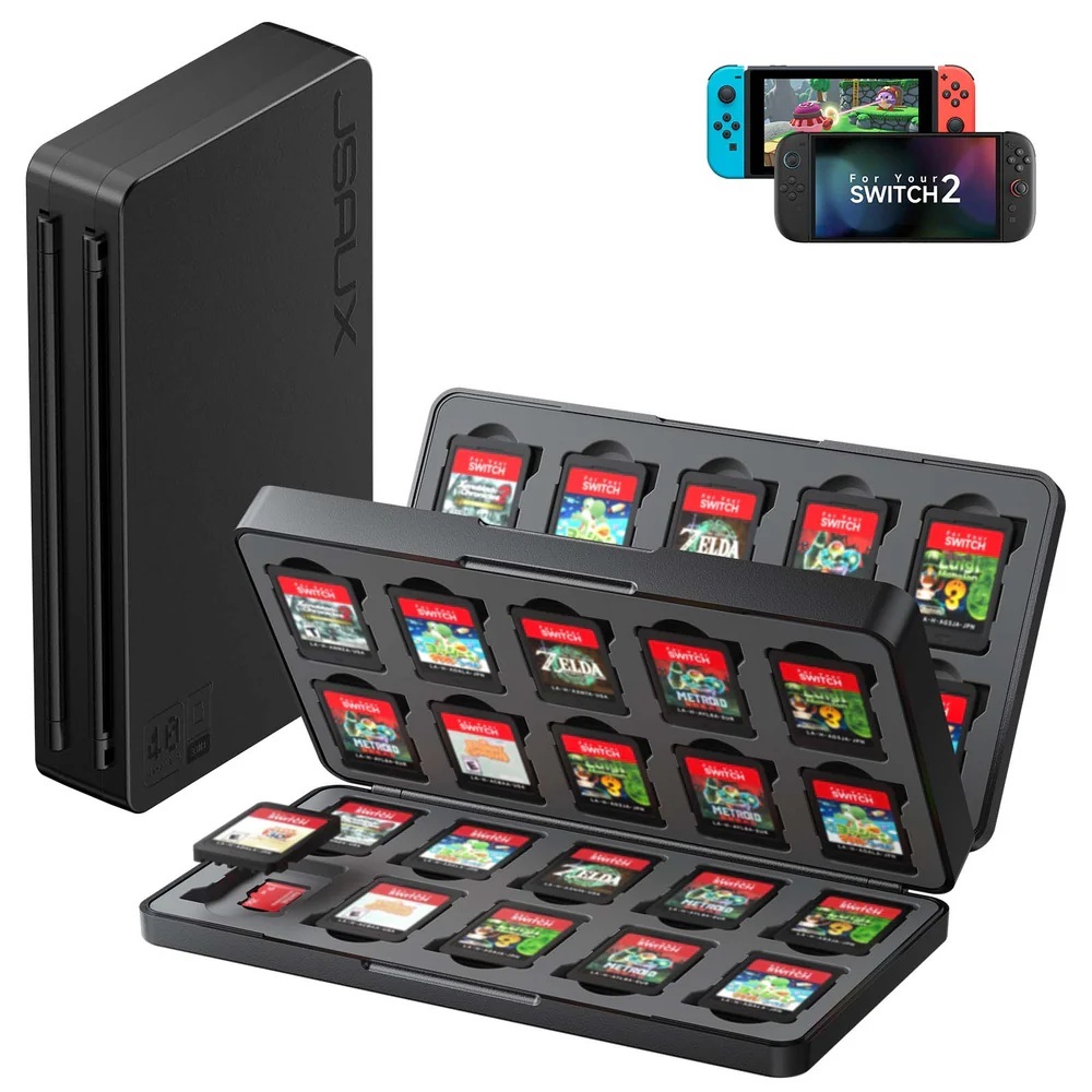 JSAUX Nintendo Switch 2 Game Card Case 40 Slot Hard Shell Storage ...