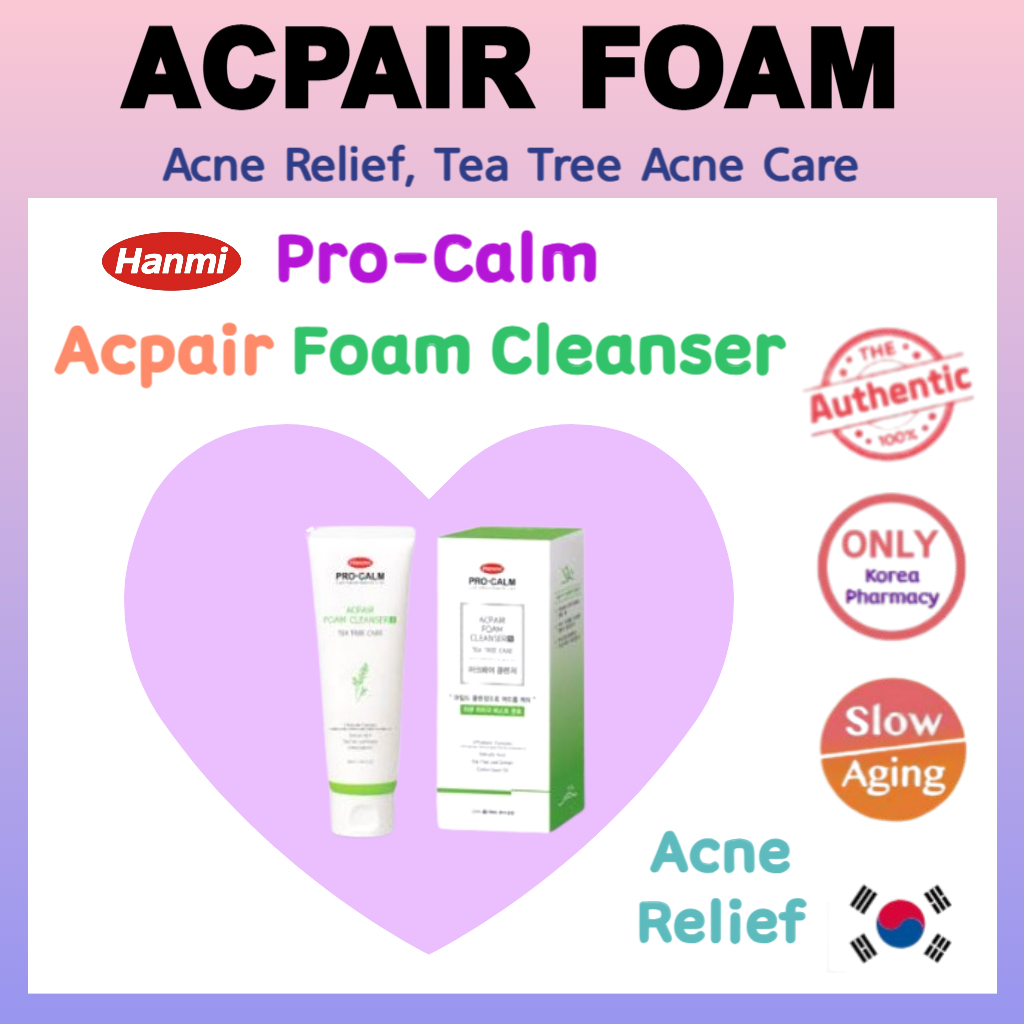 ★Korea Pharmacy★ [Hanmi] Pro-Calm Acpair Foam Cleanser (120ml) Tea Tree ...