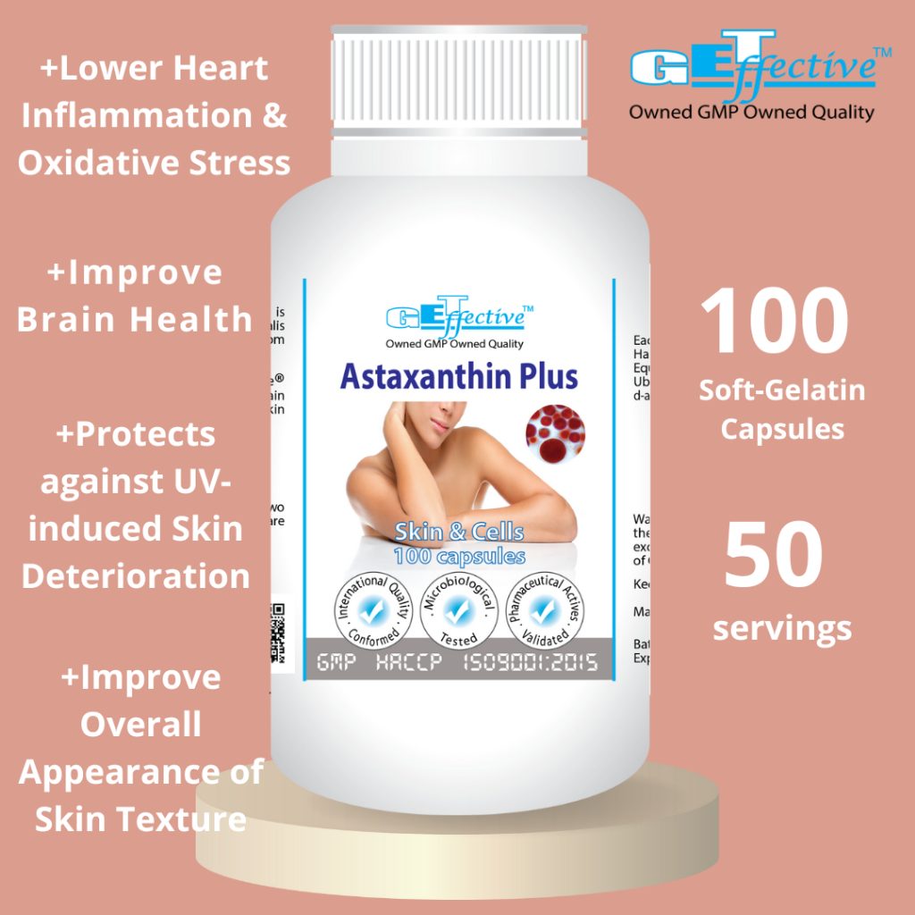 GET Effective Astaxanthin Plus [30/100 caps] - Lower Inflammation ...