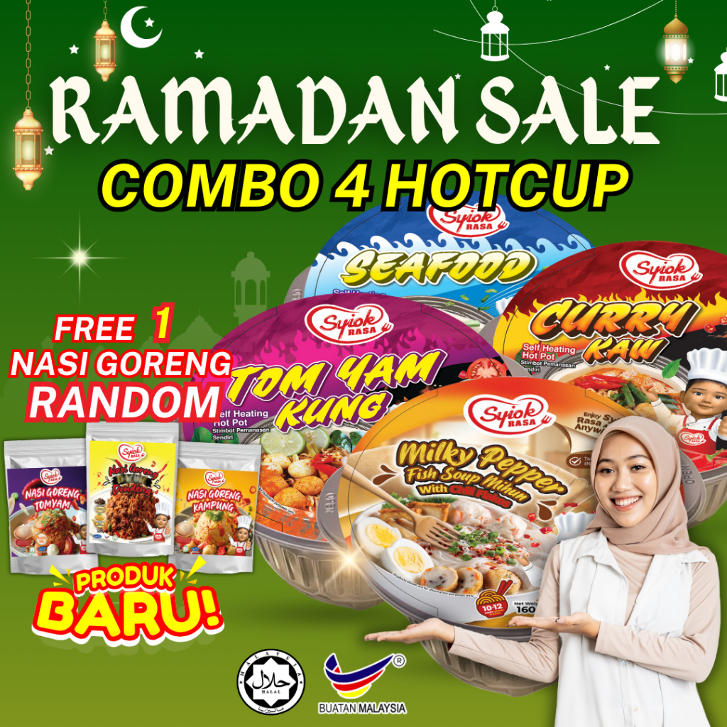 [4PCS COMBO + FREE 1 NASI GORENG RANDOM] Syiok Rasa [HALAL] TomYam ...