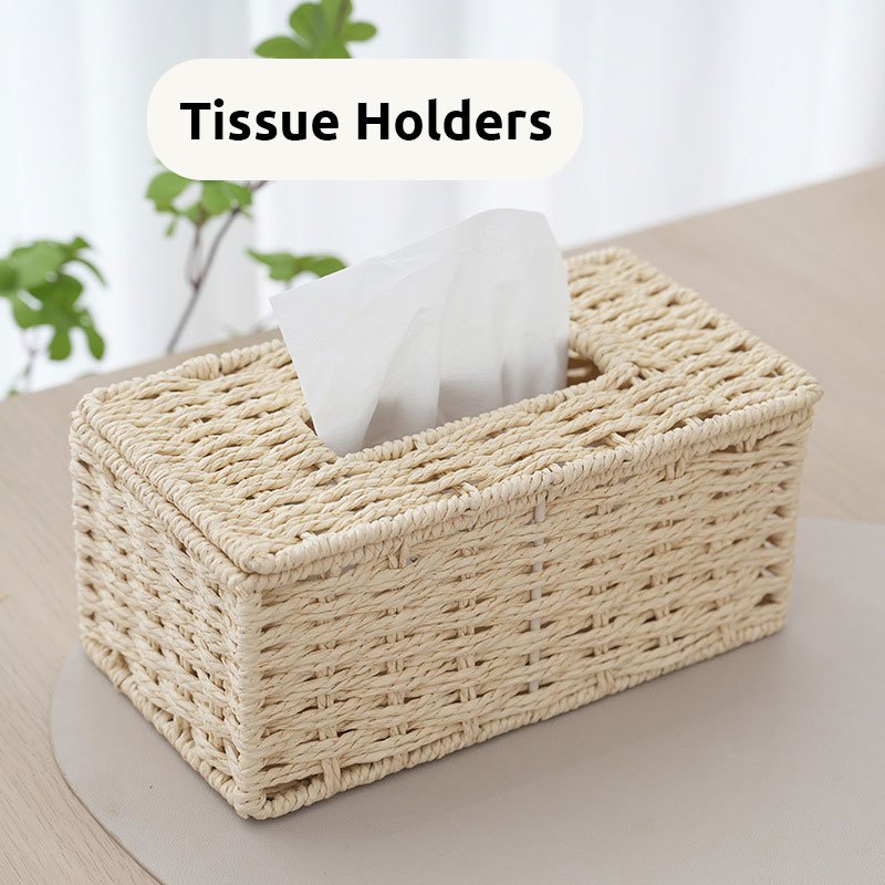 【SG Stock】EmmAmy Rattan Tissue Box Tissue Holders Tissue Organizer ...