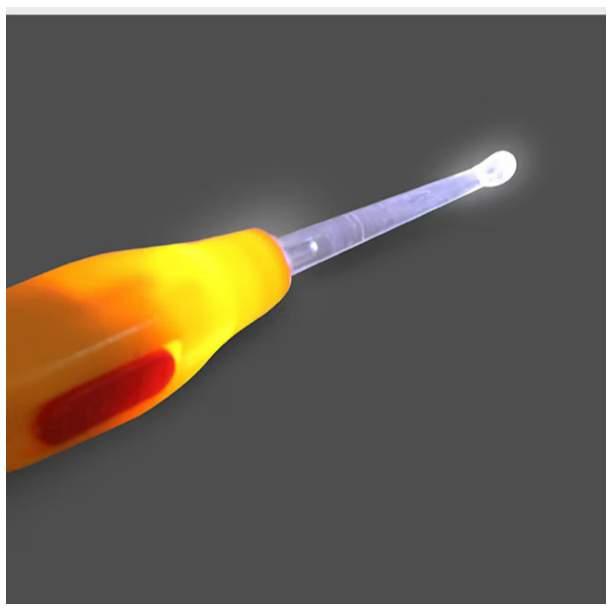 DAISO KOREA Aichungkuk LED Light Ear Pick (1 pc),Orange color | Shopee ...