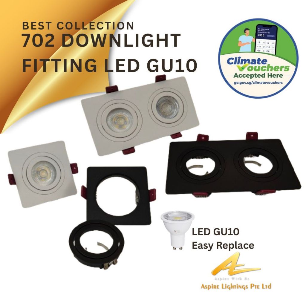 Down Light LED Downlight GU10 Easy Replacement Tiltable Spotlight False ...