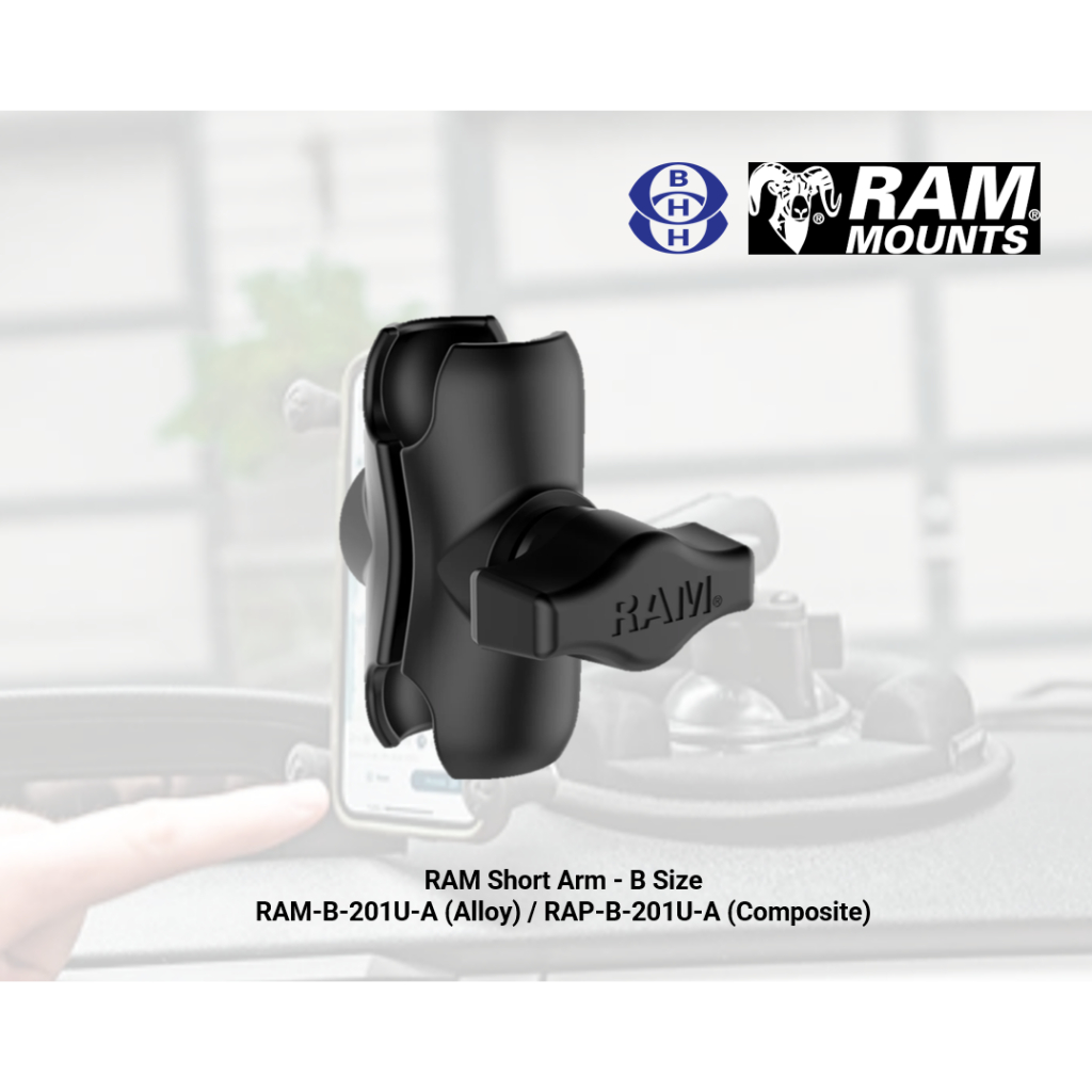 RAP-B-201U-A / RAM-B-201U-A RAM Mount Double Socket Short Arm - B / 1 ...