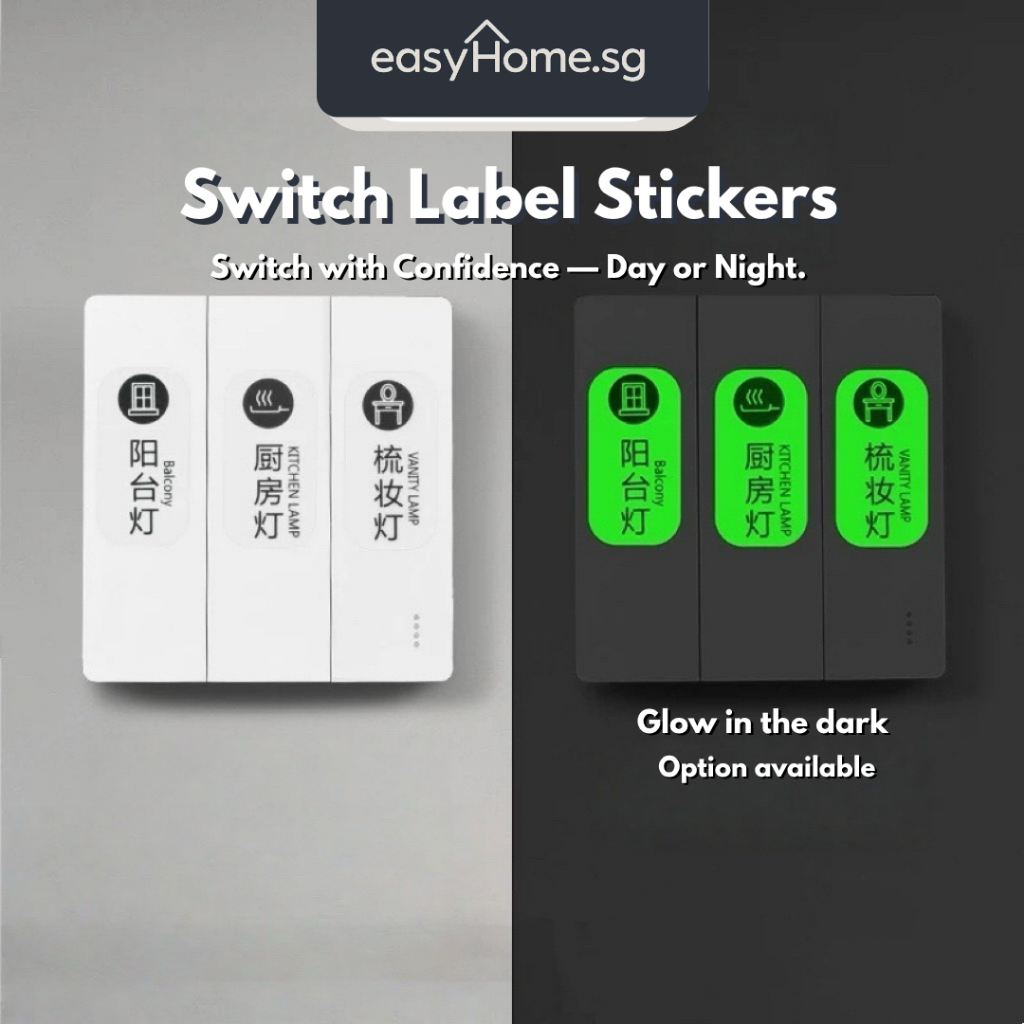 Easyhome.sg Switch Sticker / Electric Electrical Label / Icon Plug ...