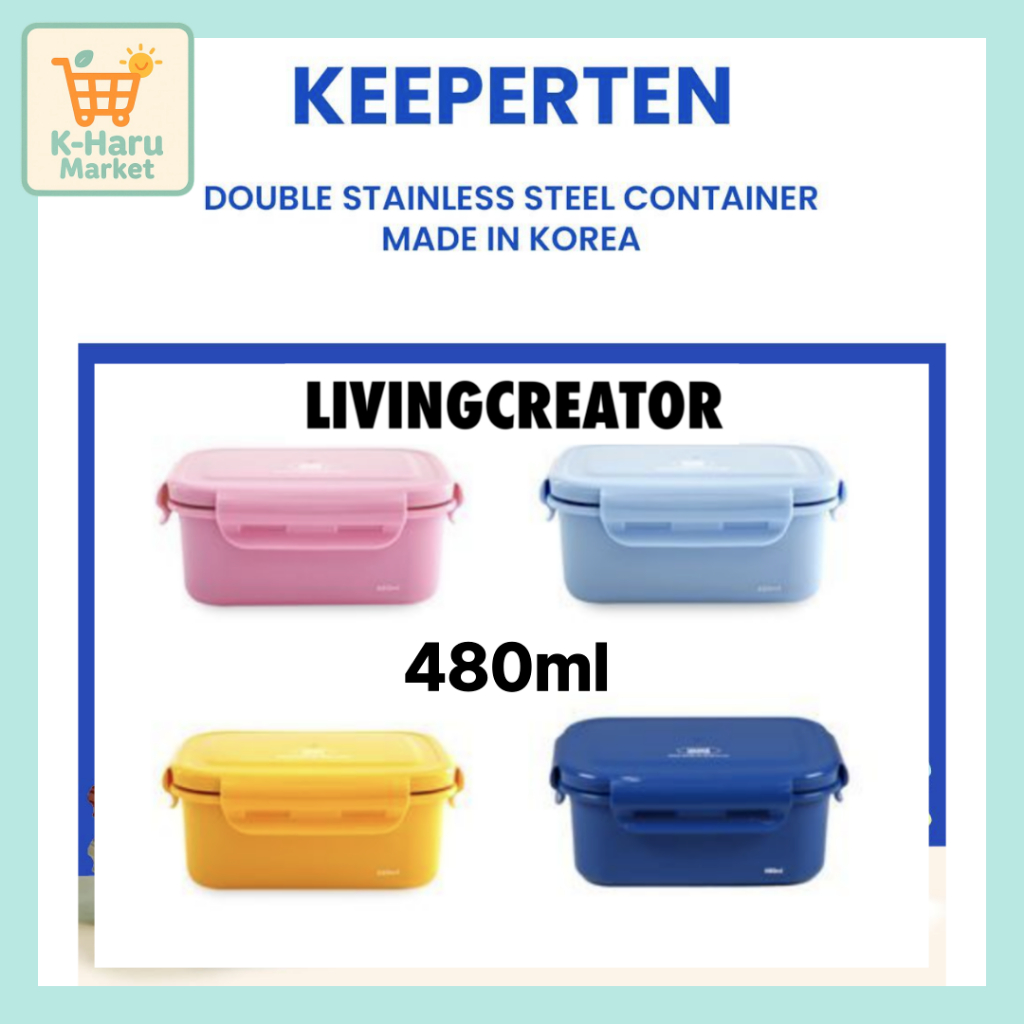 [LIVING CREATOR] Keeper Ten Stainless Food Container 480ML (4 Colors) | Shopee Singapore