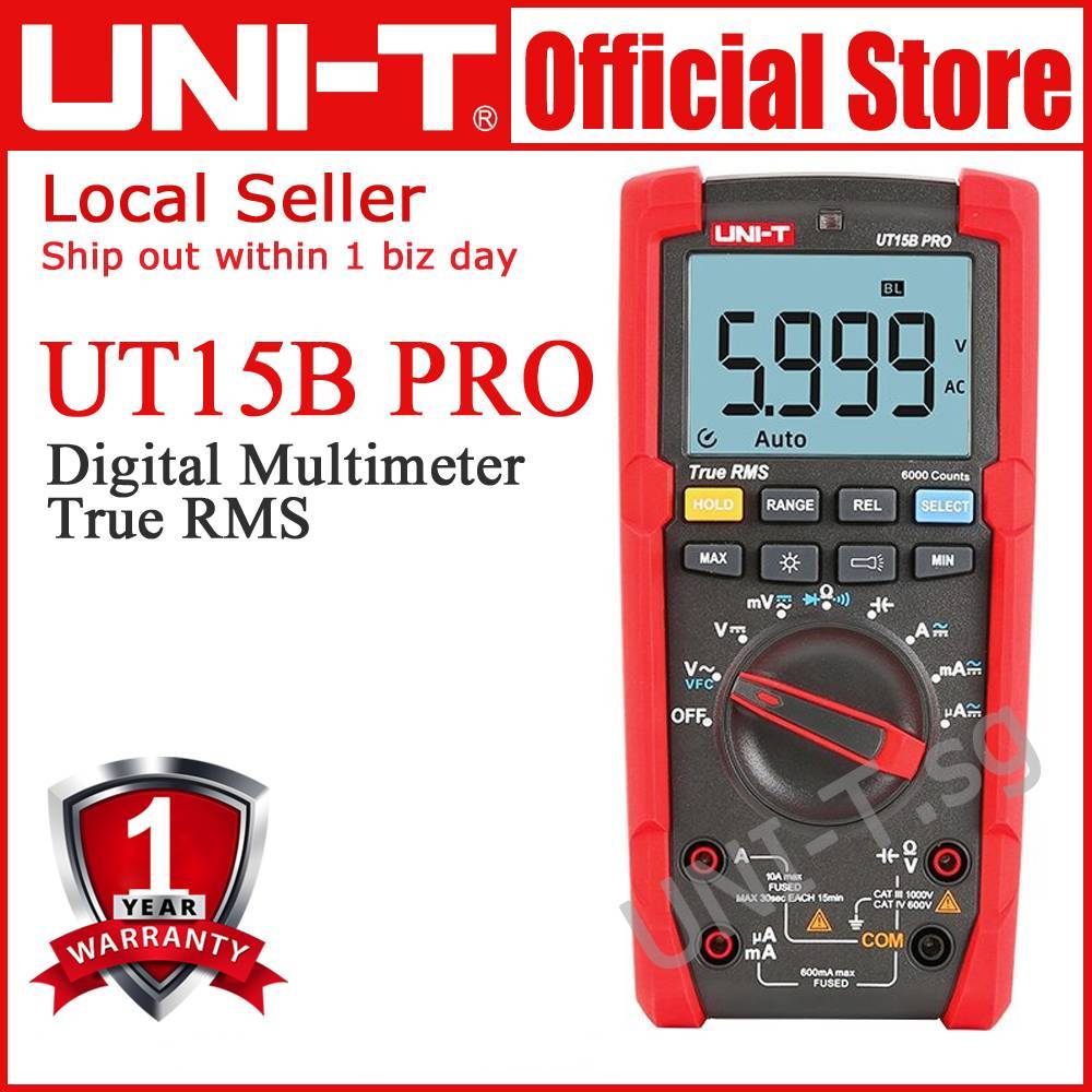 Uni-T UT15B PRO True RMS Digital Multimeters | Shopee Singapore