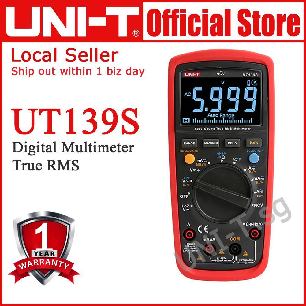 Uni-T UT139S True RMS Digital Multimeter | Shopee Singapore