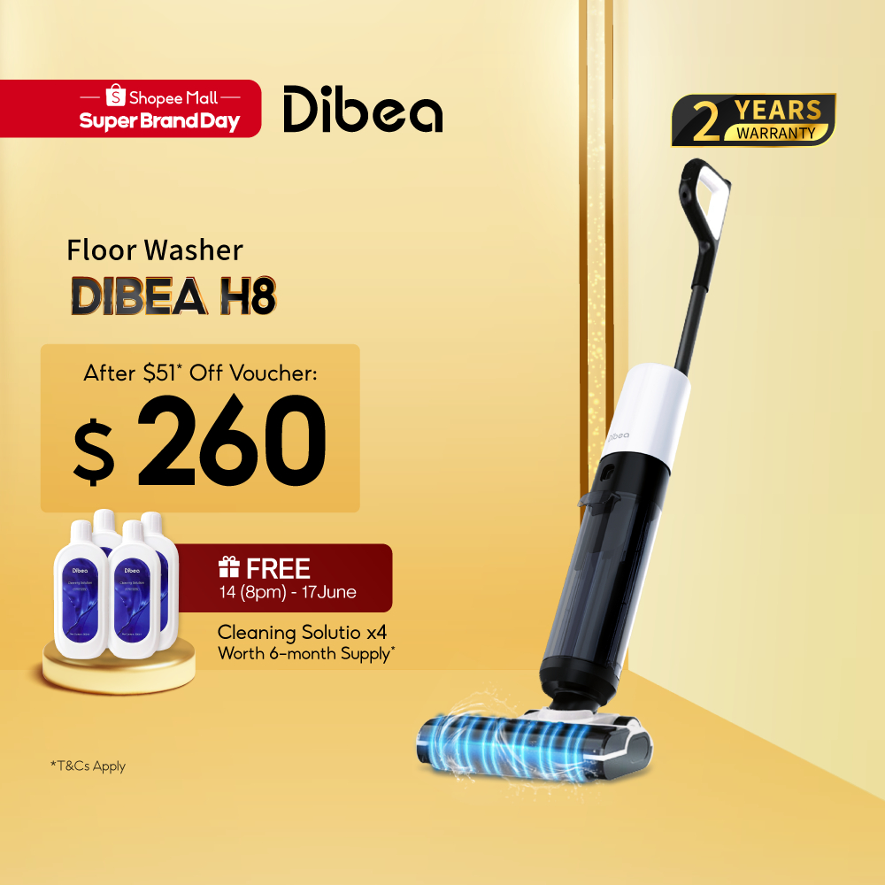 [NEW] Dibea H8 Cordless Smart Wet Dry Floor Washer & Vacuum Cleaner ...
