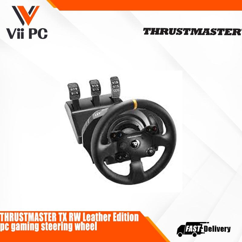 THRUSTMASTER TX RW Leather Edition pc xbox gaming steering wheel ...